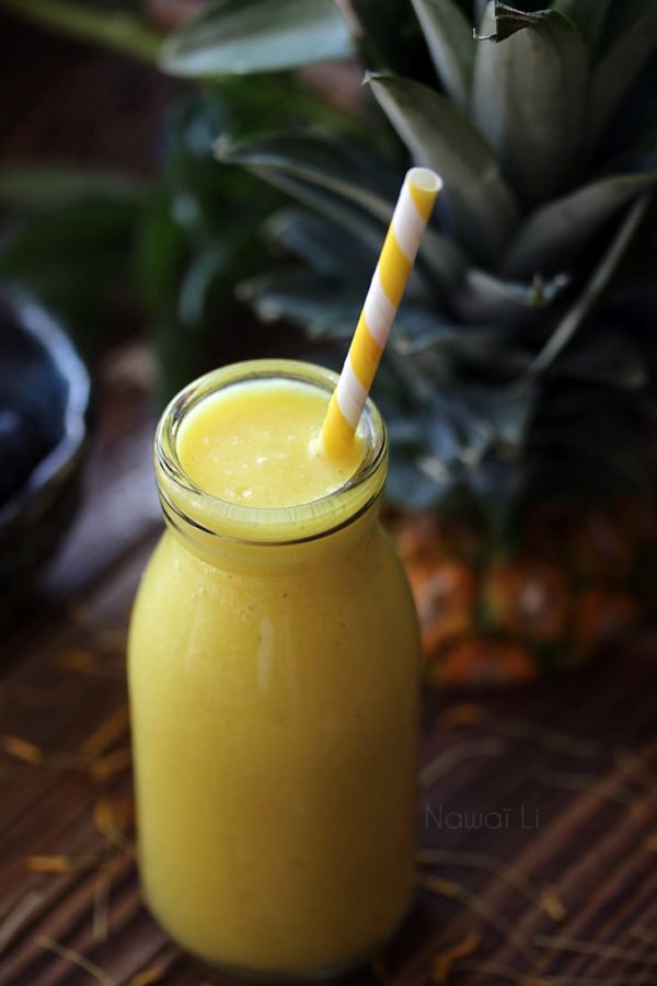 Smoothie ananas, citron jaune, gingembre frais - Vegan